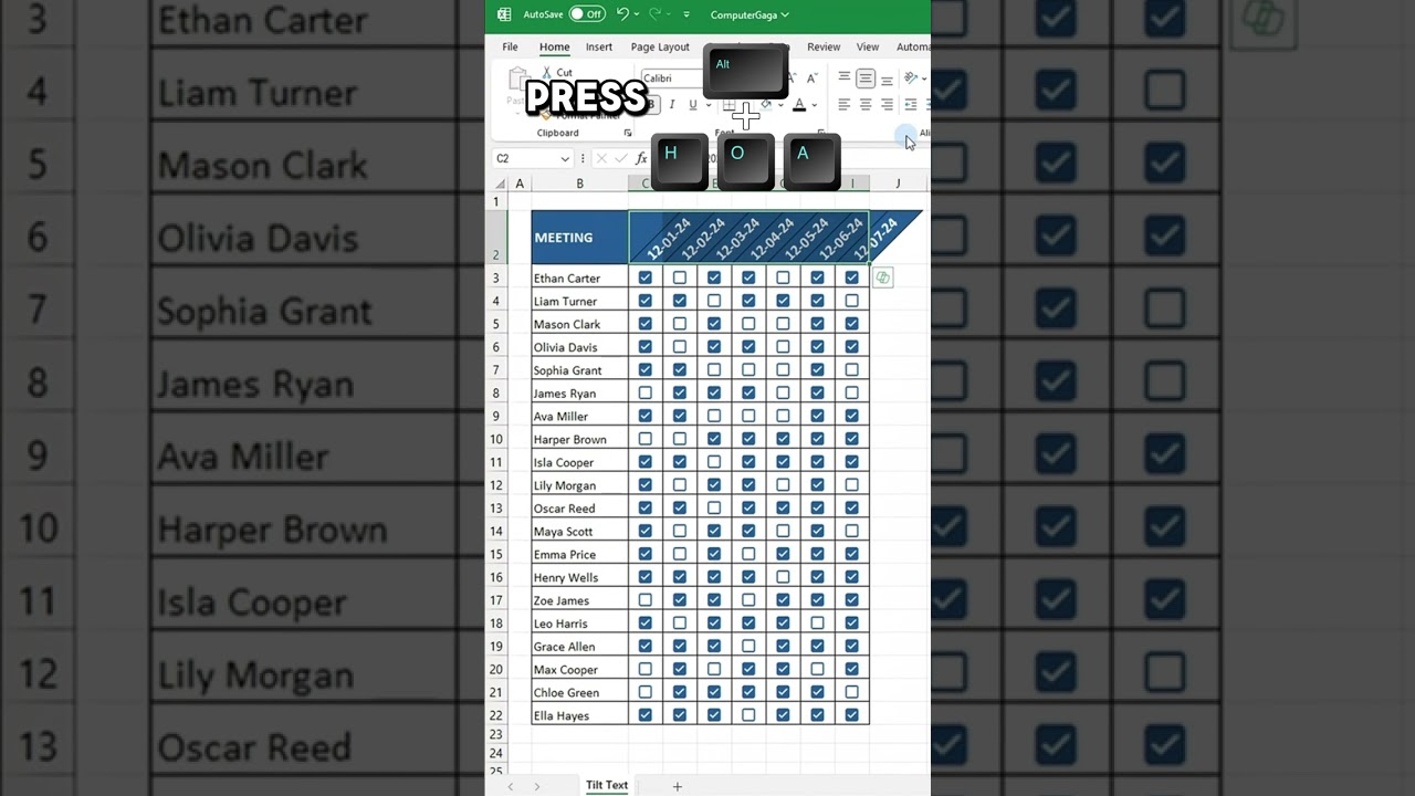 Text Tilting in Excel Instantly!