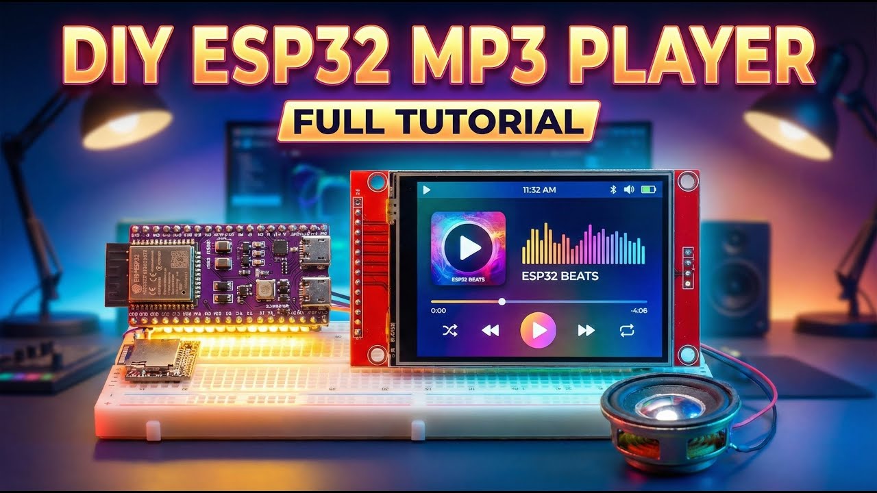 I made Mp3 Player w Esp32 and DfPlayer from scratch 