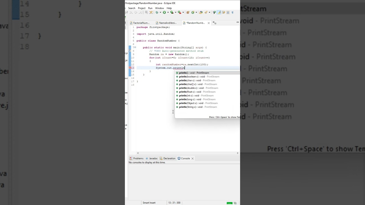 Java program to generate random numbers