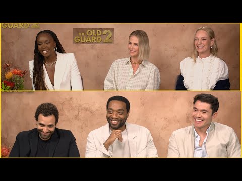 THE OLD GUARD 2 Cast Interview! Charlize Theron, Uma Thurman, KiKi Layne, Henry Golding, Netflix