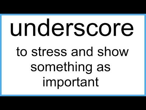 underscore The New English Dictionary meaning | Vocabulary for Kids | Children's Dictionary