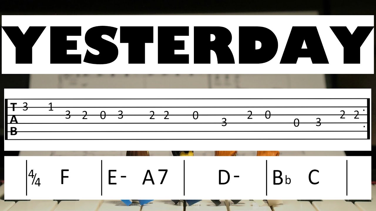 YESTERDAY cover (Guitar Tab w/ Chords)