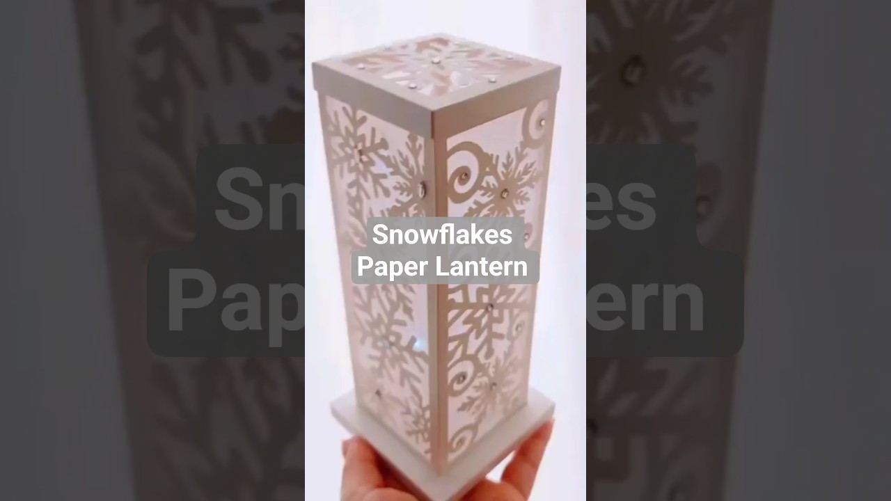 Snowflakes Paper Lantern SVG Cut Files templates Cricut Silhouette Cameo templates #diy #cricut #svg