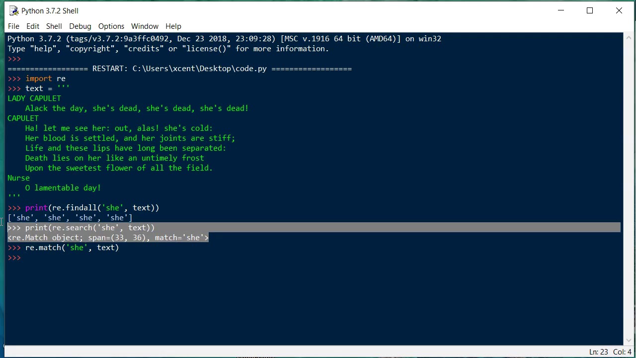 Python Regular Expression Methods - An Overview By Example