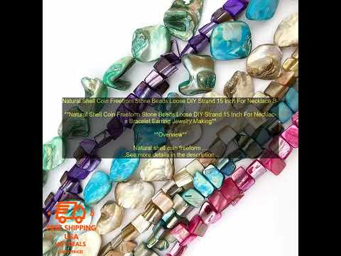 1005001709867395 Natural Shell Coin Freefrom Stone Beads Loose DIY Strand 15 Inch For N