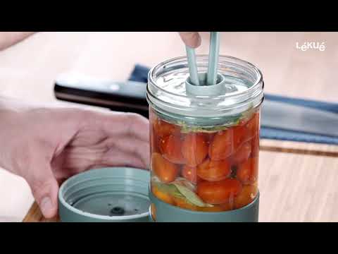 Pickled cherry tomatoes and basil - Kit Pickles | Recipes with Lékué