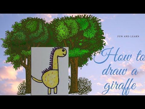 how to make a giraffe from letter d | alphabet drawing | animal drawing | shortcut to draw a giraffe