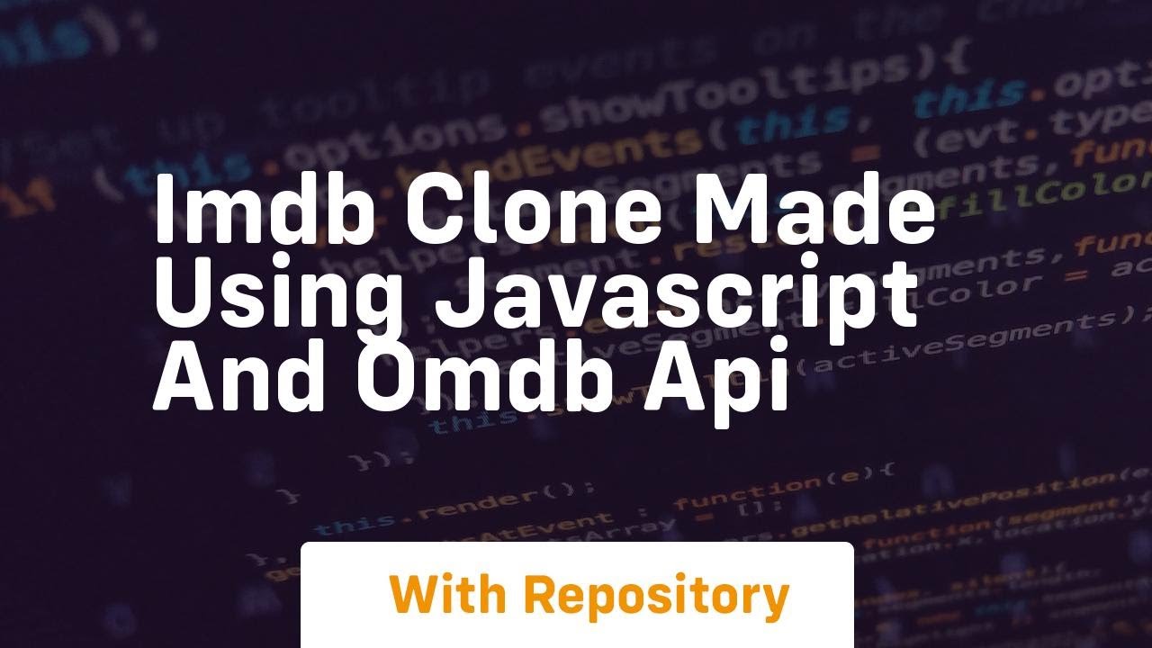 Imdb clone made using javascript and omdb api