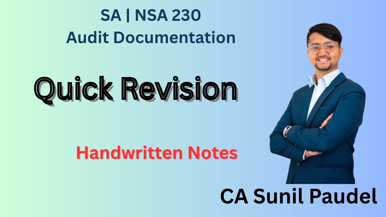 SA | NSA 230 Audit Documentation Handwritten notes