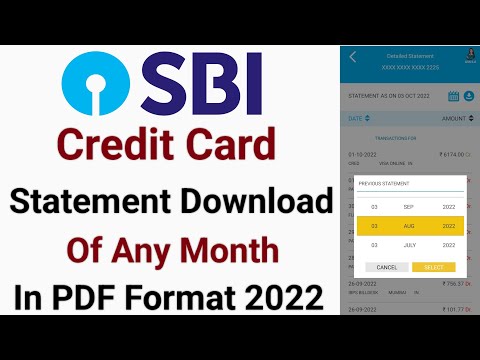 Sbi credit card statement download | How to download sbi credit card statement