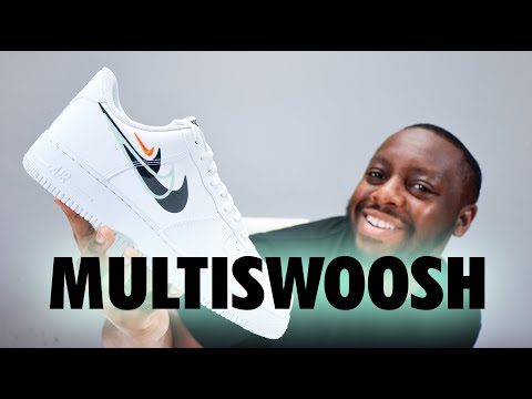 Nike Air Force 1 Multiswoosh White Black On Foot Sneaker Review QuickSchopes 550 Schopes FN7807 100