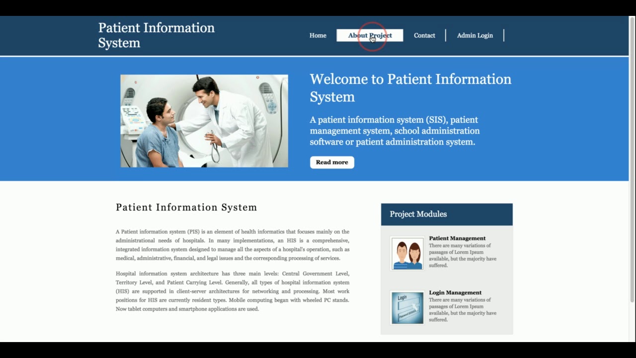 Patient Information System | Python Django Project Tutorial