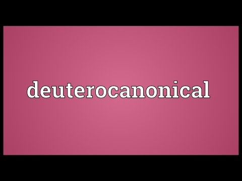 Deuterocanonical Meaning
