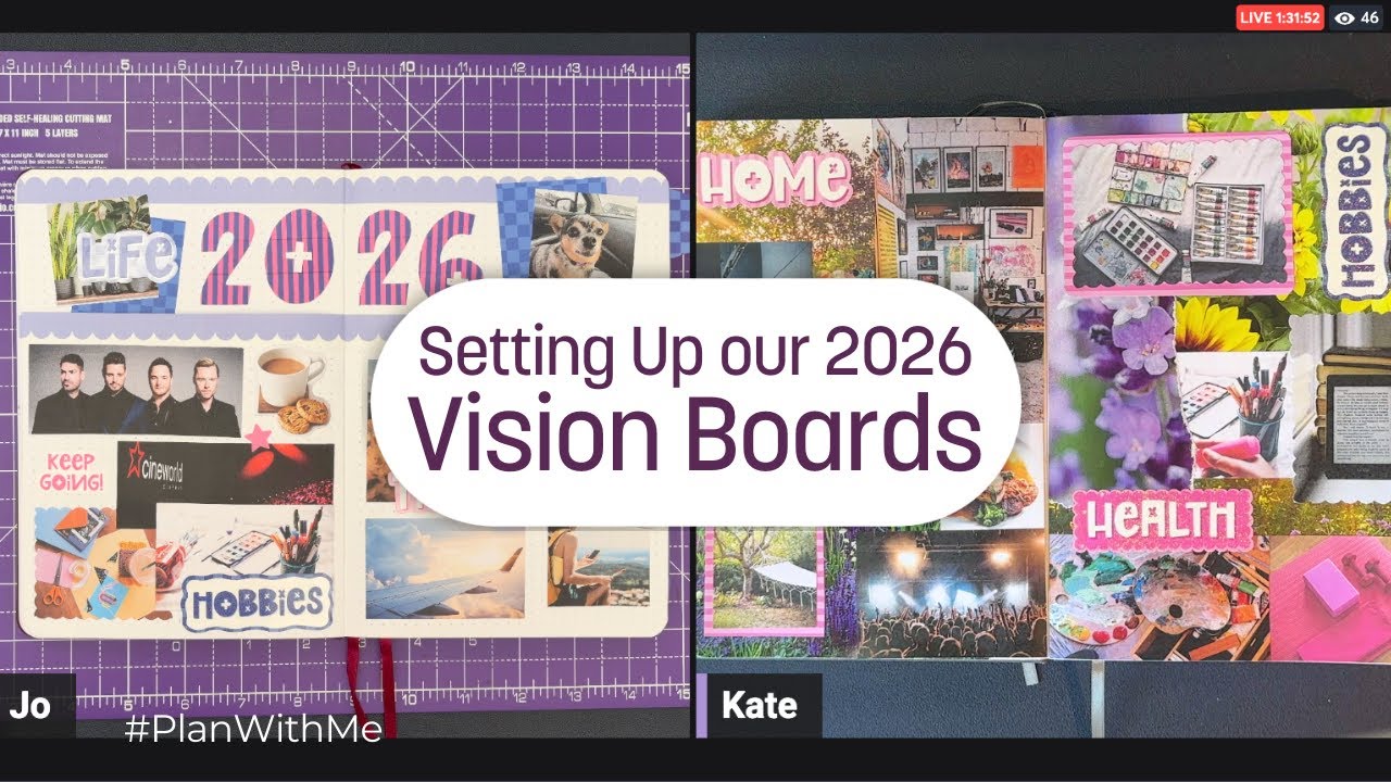 ✨ Create Your 2026 Vision Board! ✨ Journaling Fun as Jo & Kate from Oops a Daisy go live TOGETHER!