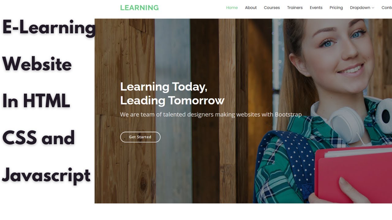 How to make a E-Learning Website in HTML CSS and Javascript | Source code