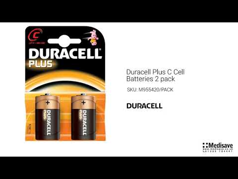 Duracell Plus C Cell Batteries 2 pack M955420 PACK