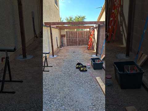 How to build a carport next to your house #handyman #diy #carpenter #carport #fyp