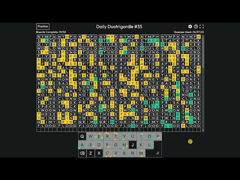 Today's Daily Duotrigordle for 6th April - Solved All 32 Duotrigordle Words For The First Time!