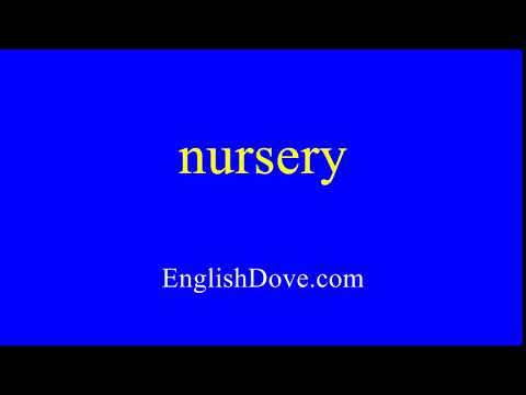 How to pronounce nursery in American English.