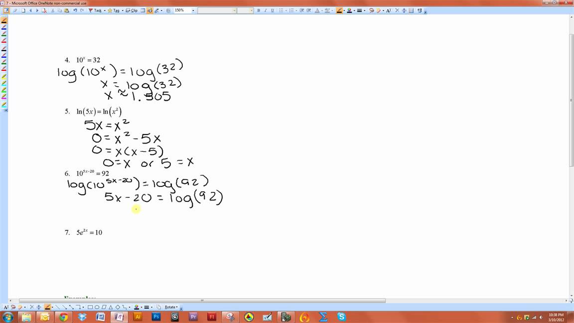 Solving Exponential and Logarithmic Equations