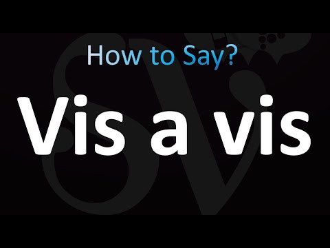 How to Pronounce 'Vis a vis' Correctly