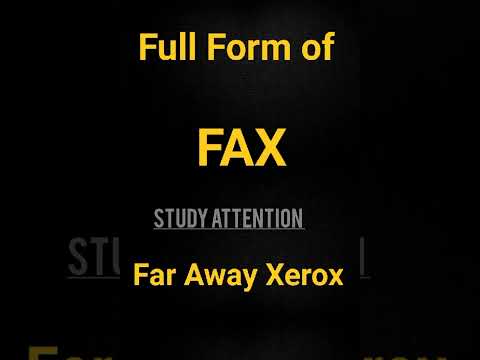 # short. full form of fax
