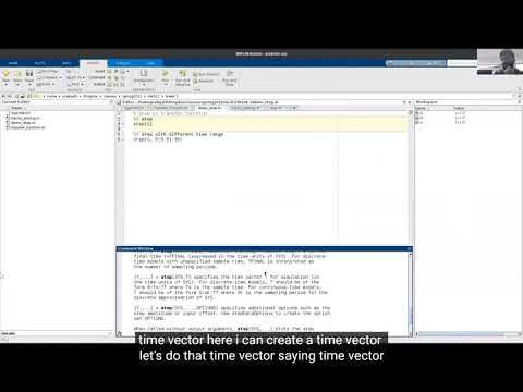 Transfer function, step and plotting. Intro.. to matlab for control engineers-3