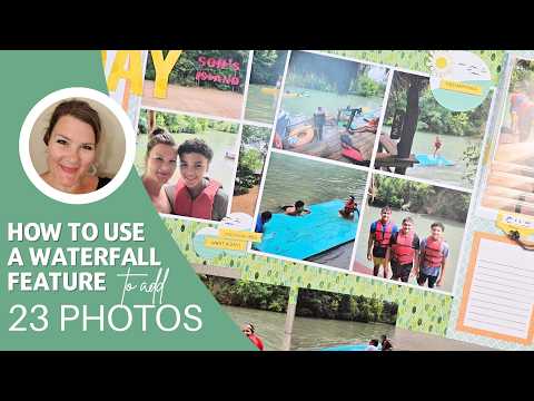 Scrapbooking Tip for Lots of Photos | Waterfall Flip Flaps | Interactive 12x12 Double-Page Layout