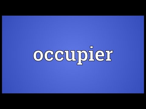 Occupier Meaning