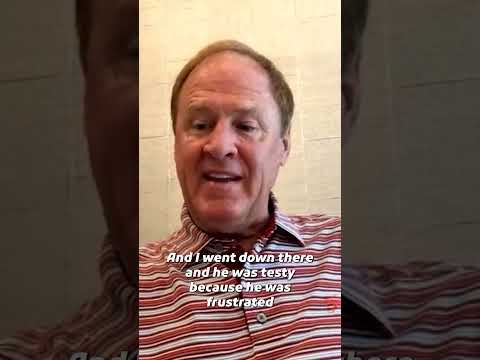 Jeff Gordon has words with Rusty Wallace