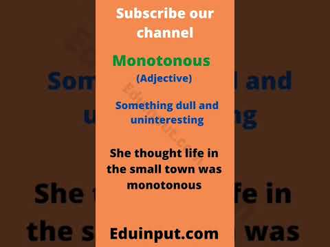 monotonous meaning #shorts