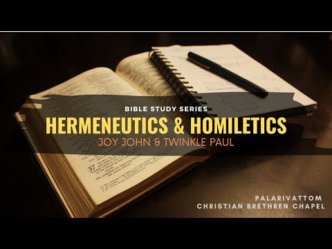 Hermeneutics & Homiletics - 01 | Introduction - Expository Preaching | Bro. Joy John