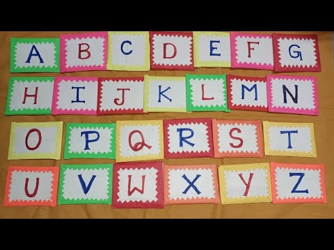 Easy making Flash cards English A to Z letters Big and small