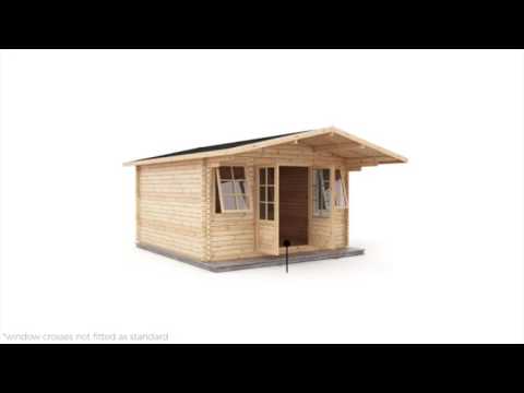 4m x 4m Apex Log Cabin