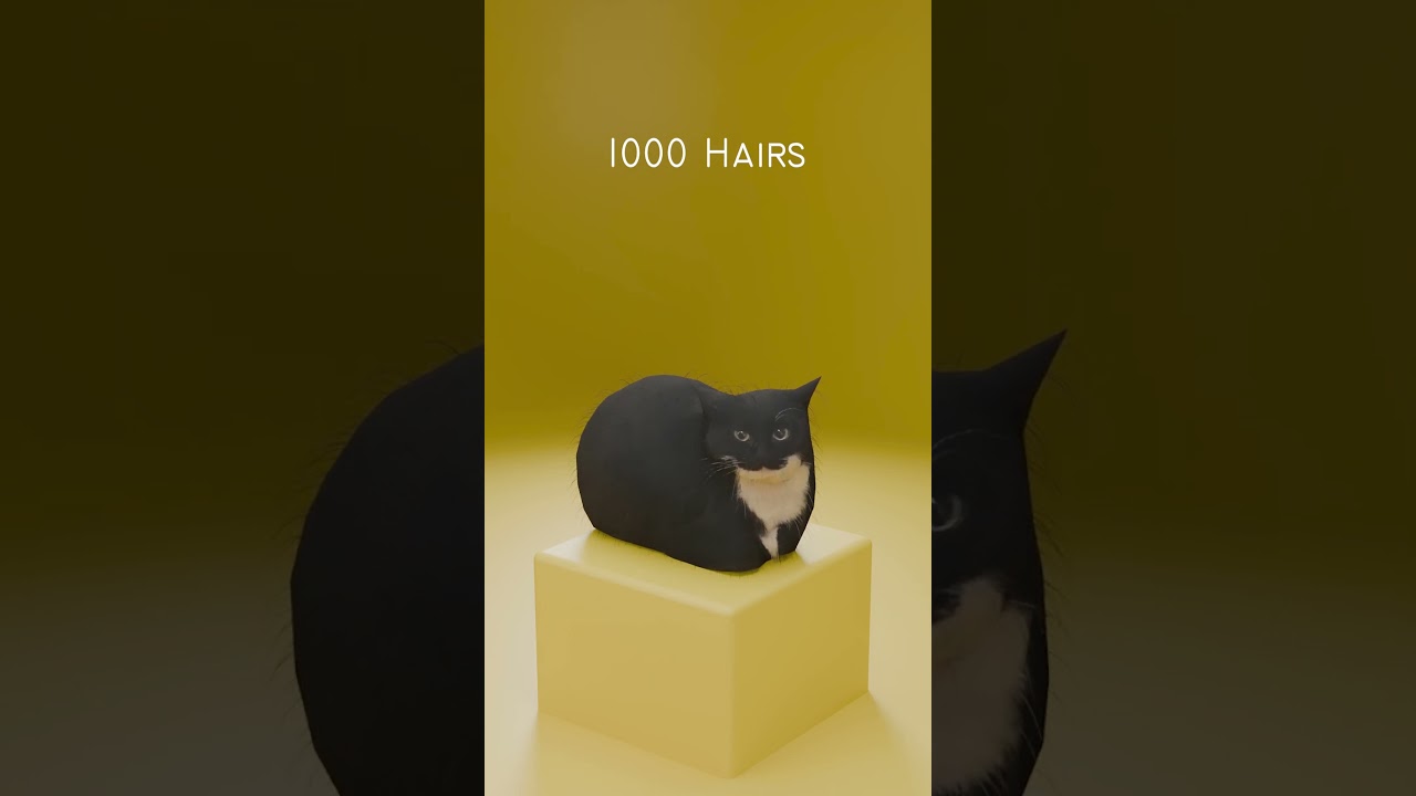 Maxwell the Cat  #3danimation #blender #physics #blender3d #3d #simulation #hair #cat #cats