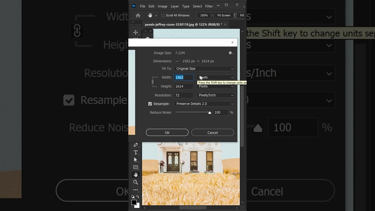 Upscale Images Without Losing Quality in Photoshop #shorts