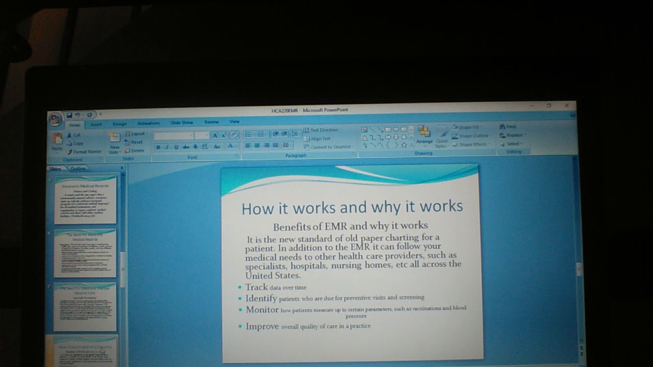 PowerPoint Presentation Electronic Medical Records