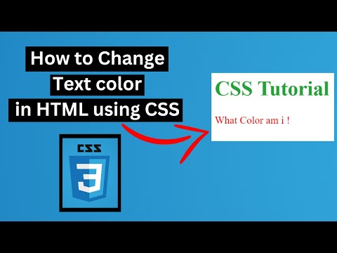 How to Change Text Color in HTML using CSS