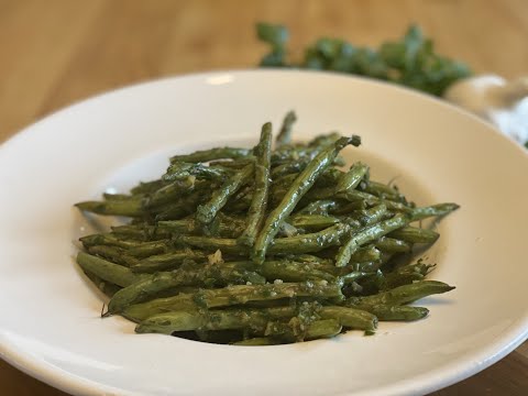Roasted Green Beans with Gremolata Sauce for your holiday table!