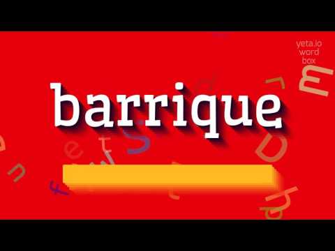 How to say "barrique"! (High Quality Voices)