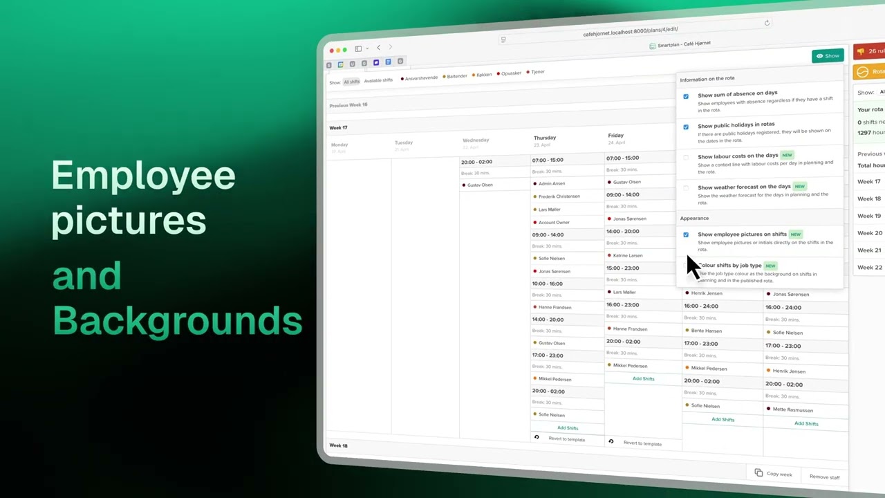 New Features in Smartplan