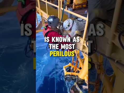 Dangerous jobs, is it worth it? ππ³ #northsea #ocean #scary #shorts
