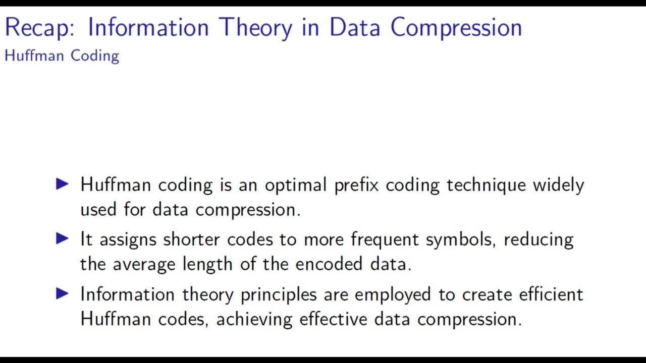 Module 8: Recap - Information Theory in AI