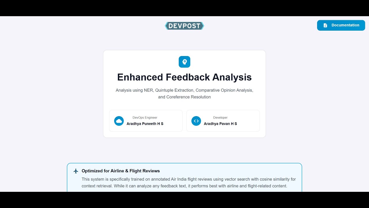 Enhanced Feedback Analysis using LLM Agentic Framework & RAG