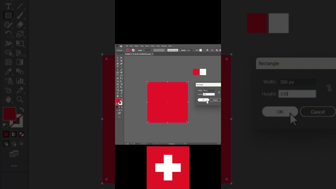 how to draw switzerland flag in adobe illustrator