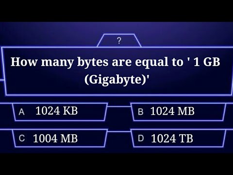 How many bytes are equal to ' 1 GB ( Gigabyte)' l #gk #quiz
