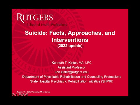 Suicide: Facts, Approaches, and Interventions (2022 update)