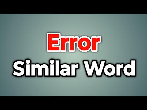 Error Similar Word || Synonyms of Error | Words Tube