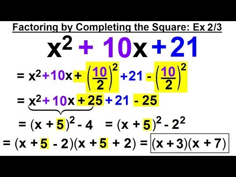 Algebra - Ch. 6: Factoring (45 of 55) Factoring by Completing the Square: Ex. 2/3