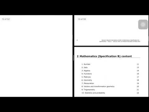 IGCSE Further pure maths Syllabus VS IGCSE Maths Specification B Syllabus (O’ Level)
